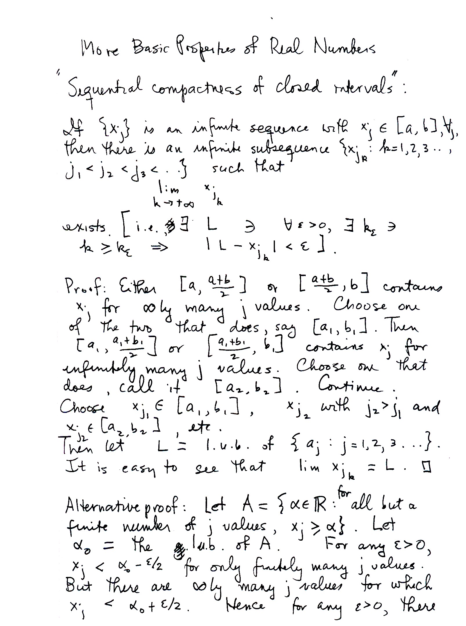 More Basic Properties Of Real Numbers Math 131 AH
